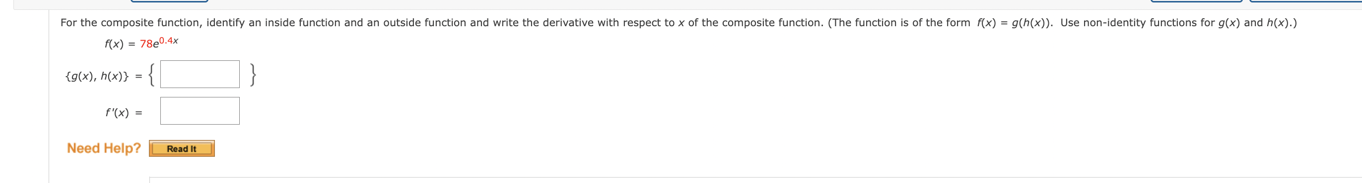 Solved For the composite function, identify an inside | Chegg.com