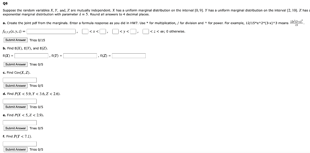 Solved Exponential Marginal Distribution With Parameter λ5 2929