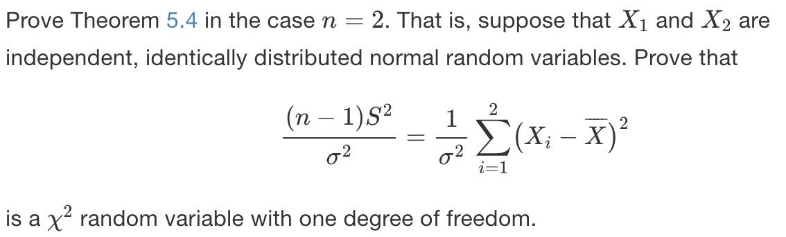Solved Prove Theorem 5.4 in the case n=2. That is, suppose | Chegg.com