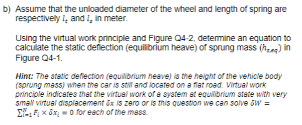 Solved b) Assume that the unloaded diameter of the wheel and | Chegg.com