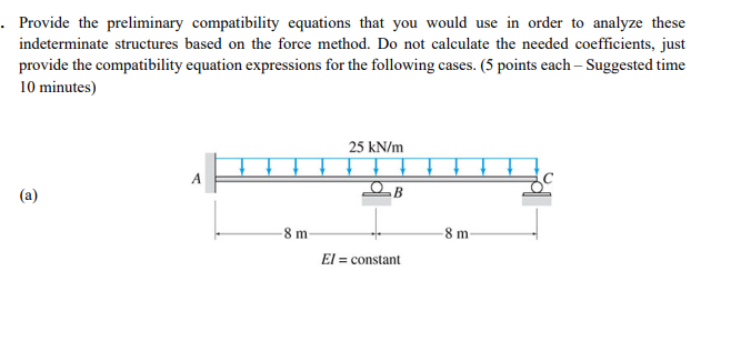 Solved • Provide the preliminary compatibility equations | Chegg.com