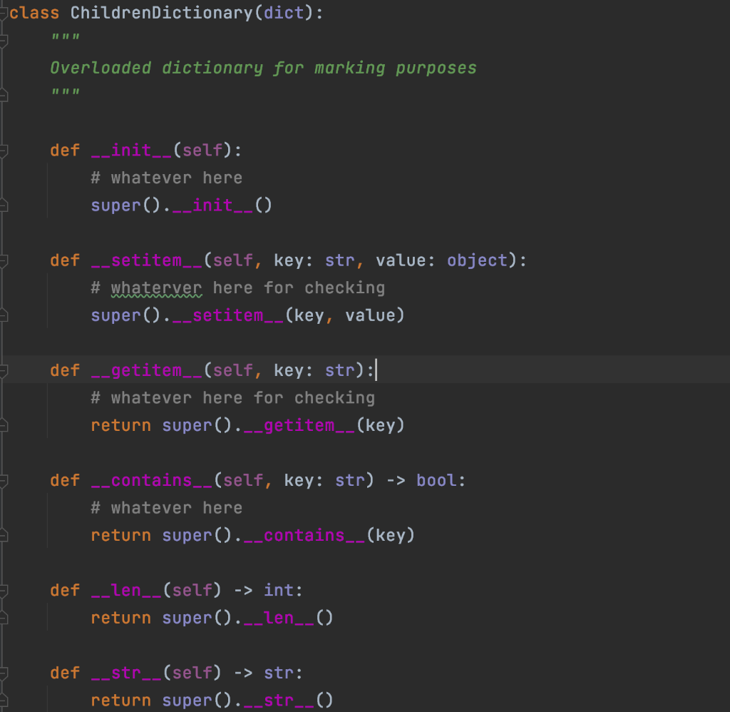Solved Please implement the __contains__() method. Do not | Chegg.com