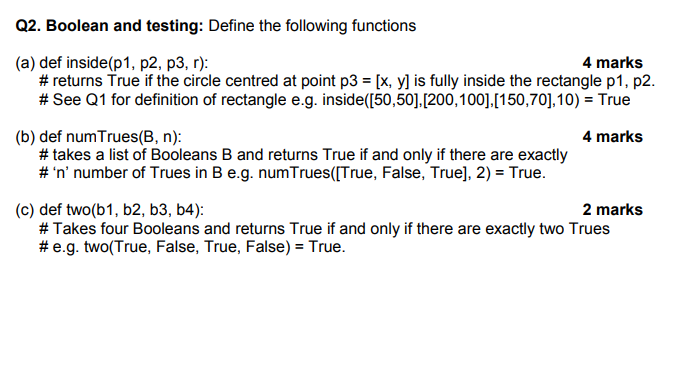 Q1. Arithmetic and Boolean A rectangle on a plane is | Chegg.com