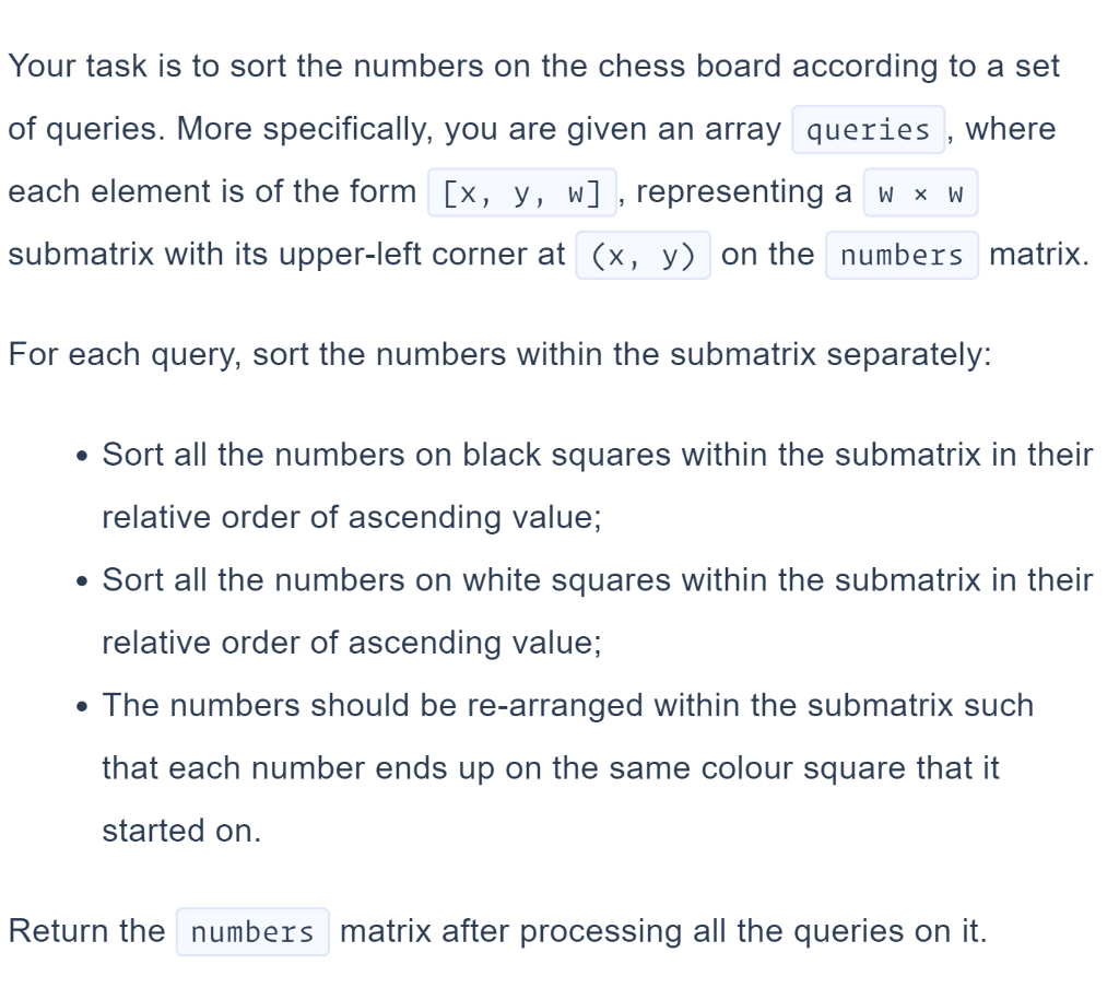 Solved You are given a rectangular matrix numbers consisting | Chegg.com