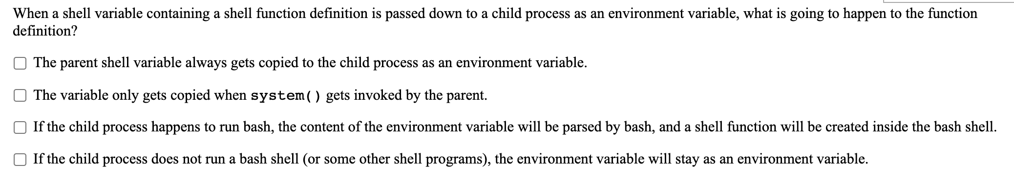 Solved When A Shell Variable Containing A Shell Function