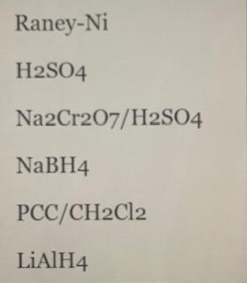Solved Choose the corresponding reagent(s) for the reaction | Chegg.com