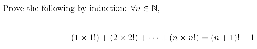 Solved Prove the following by induction: | Chegg.com