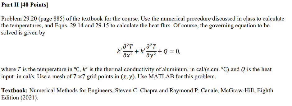 Solved Problem 29.20 (page 885) of the textbook for the | Chegg.com