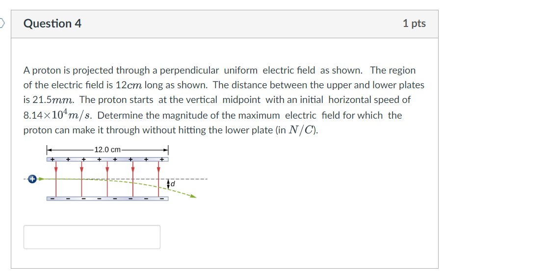 Solved Question 4A proton is projected through a | Chegg.com