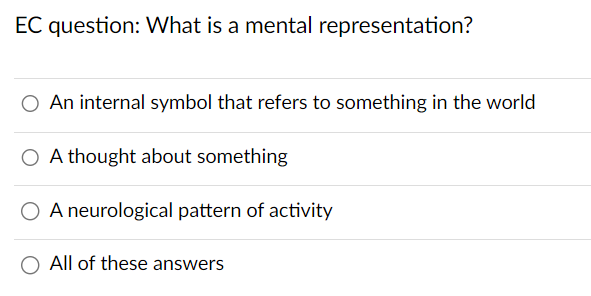 Solved EC question: What is a mental representation? An | Chegg.com
