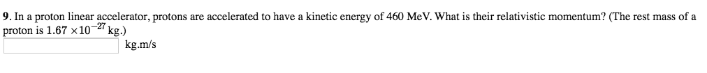 Solved 9. In a proton linear accelerator, protons are | Chegg.com