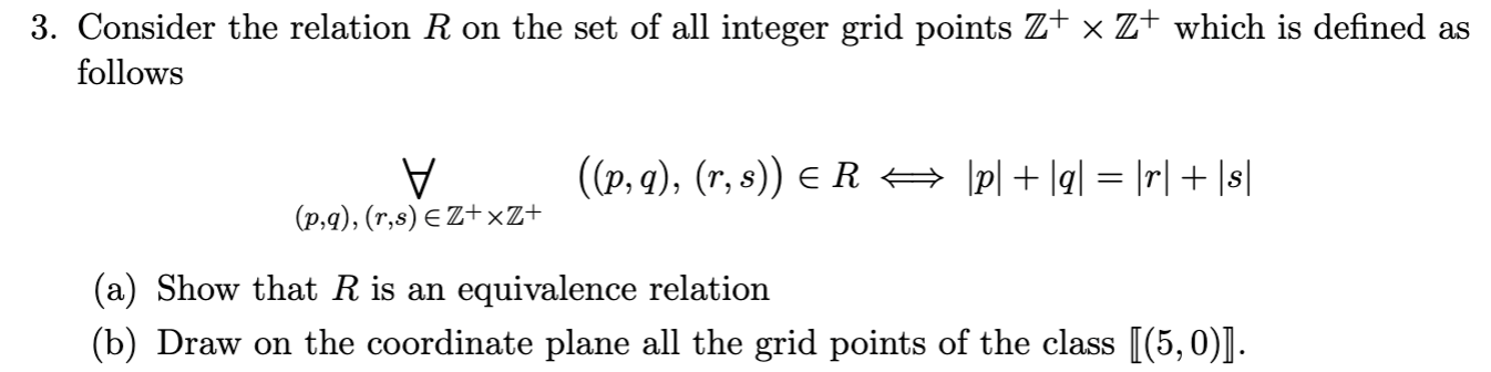 Solved 3. Consider the relation R on the set of all integer | Chegg.com