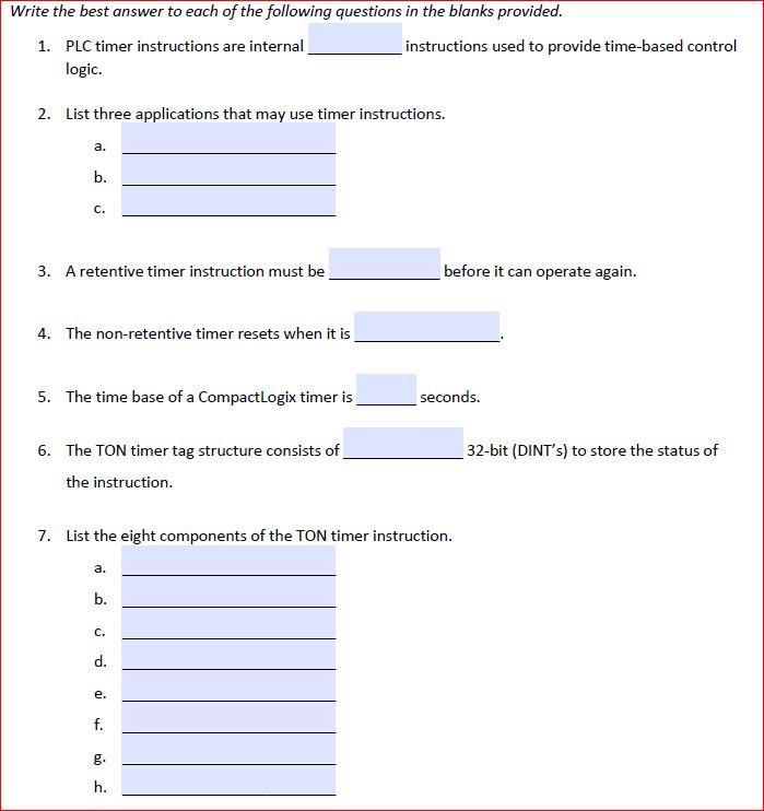 Solved Write the best answer to each of the following | Chegg.com