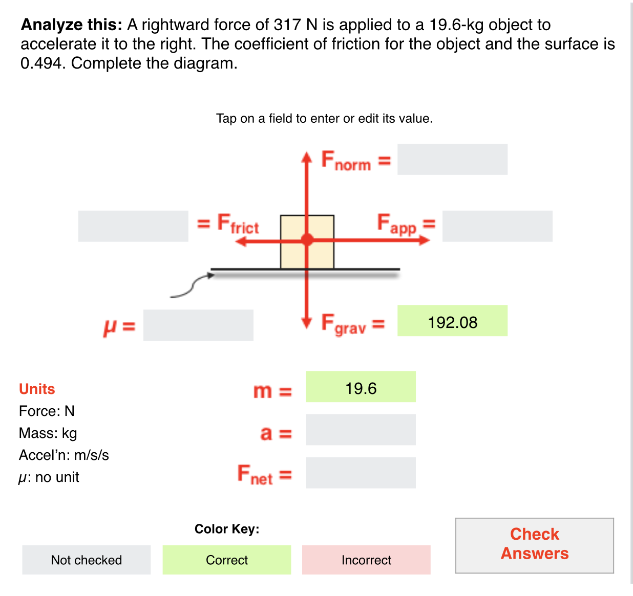 Solved Analyze this: A rightward force of 317N ﻿is applied | Chegg.com