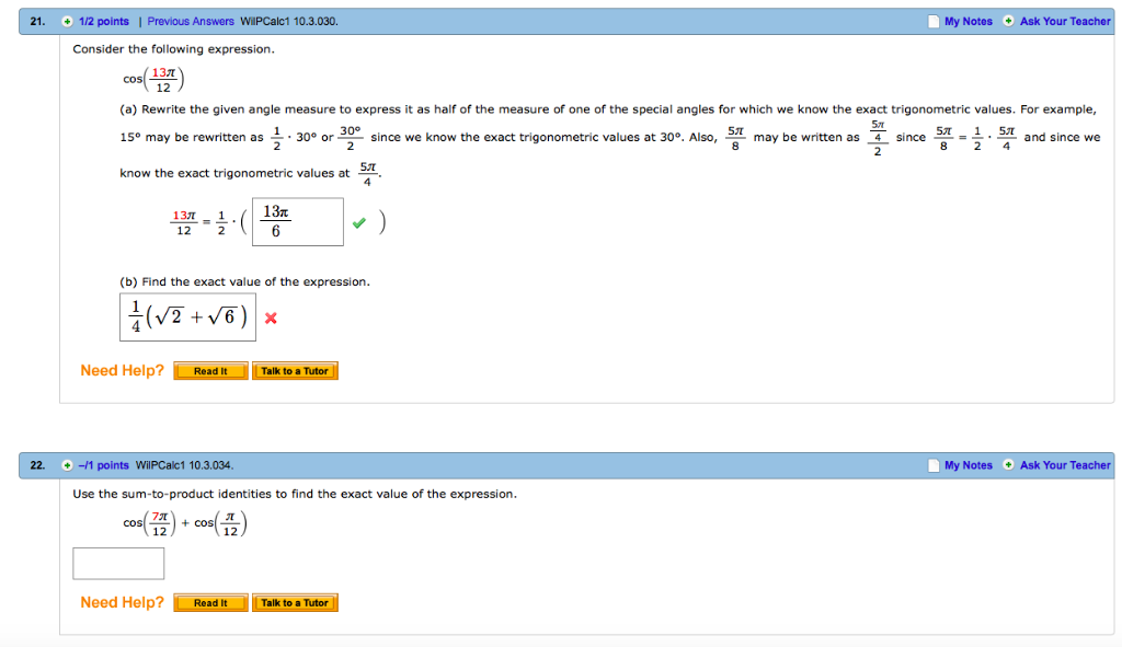 Solved Consider the following expression sin ) 12 (a) | Chegg.com