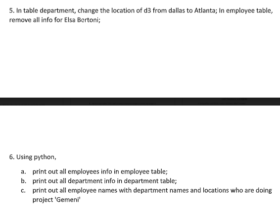 1. Using python and SQLite, create a database called | Chegg.com
