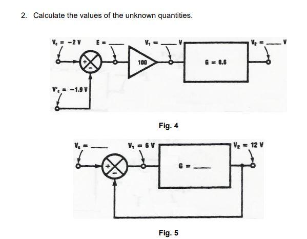 Solved 2. Calculate the values of the unknown quantities. V₁ | Chegg.com