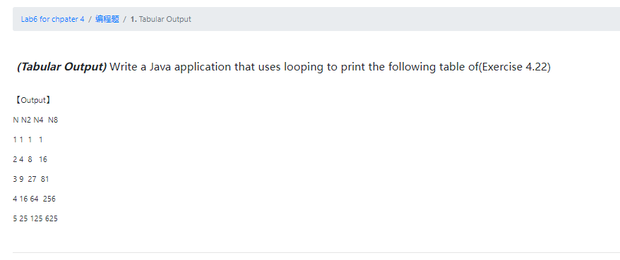 Solved Lab6 For Chpater 4 1 Tabular Output Tabular 0653