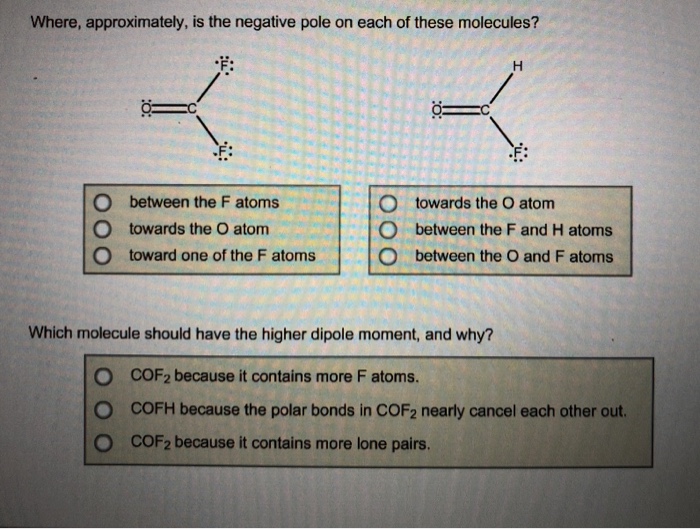 Solved Where, approximately, is the negative pole on each of | Chegg.com