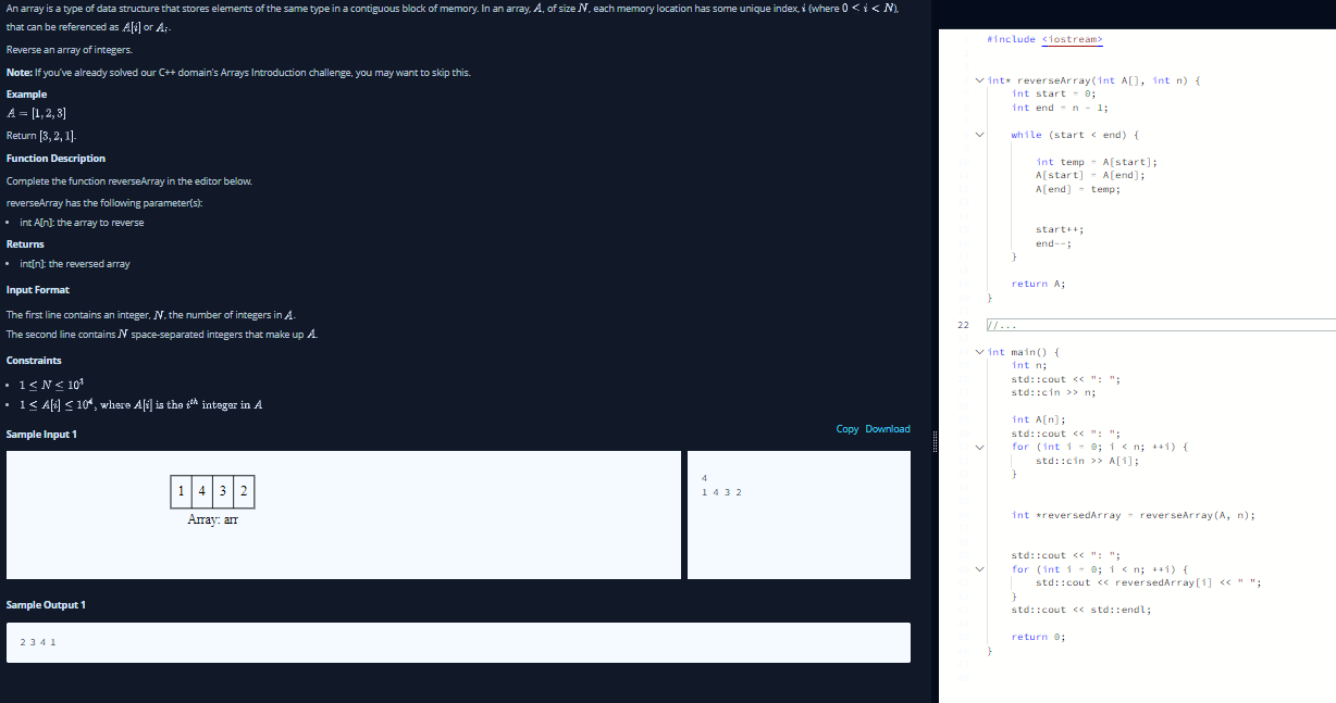 Solved An array is a type of data structure that stores | Chegg.com