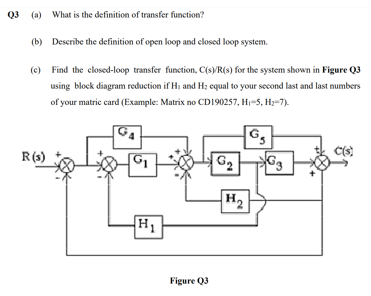 Solved Q3 (a) What is the definition of transfer function? | Chegg.com
