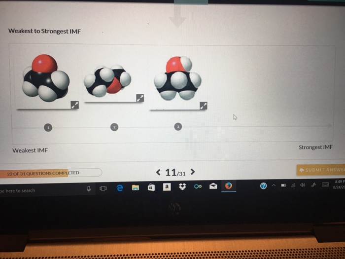 Solved Weakest to Strongest IMF Strongest IMF Weakest IMF | Chegg.com