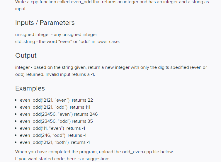 Solved Start Code # include using namespace std; // put | Chegg.com