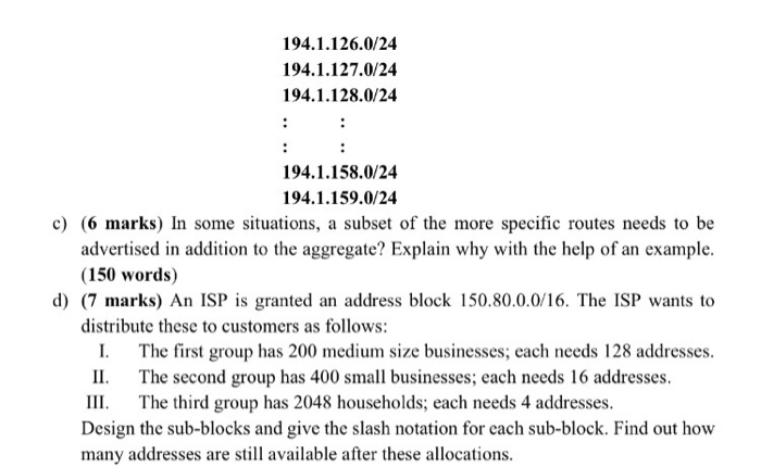 Solved 3. [CIDRI(33 marks) a) (4 marks) Summarize the | Chegg.com