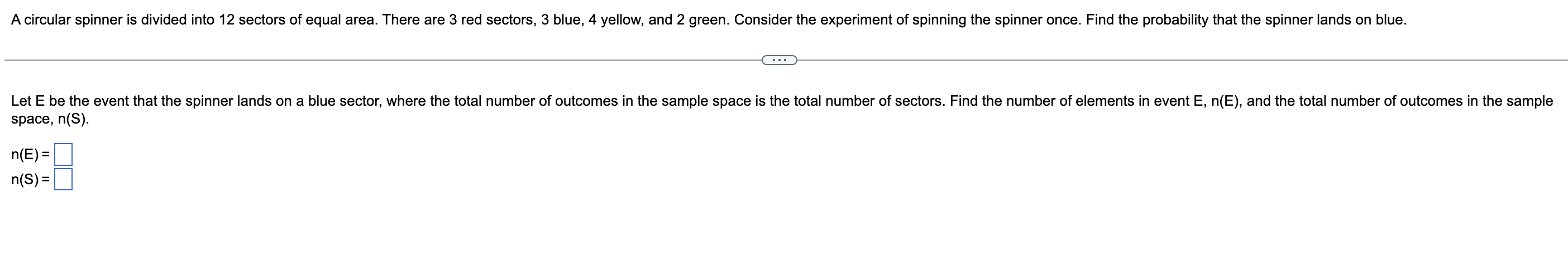 Solved A circular spinner is divided into 12 sectors of | Chegg.com