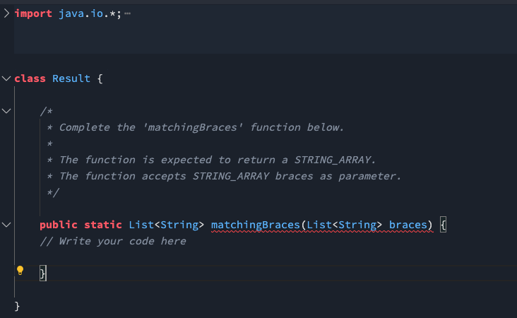 Solved > import java.io.*;. v class Result { * Complete the | Chegg.com