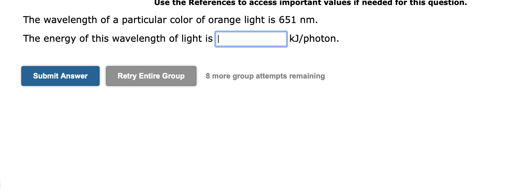 Solved The wavelength of a particular color of orange light | Chegg.com