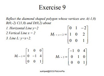 Solved Reflect the diamond shaped polygon whose vertices are | Chegg.com