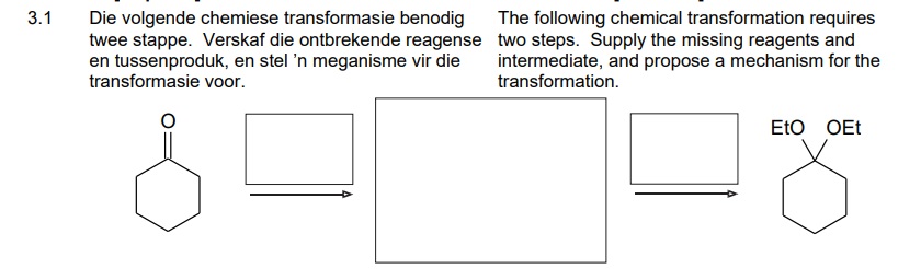 Solved The following chemical transformation requires two | Chegg.com