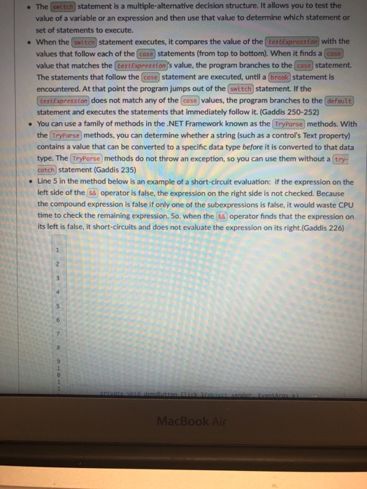 The snitch statement is a multiple-alternative | Chegg.com