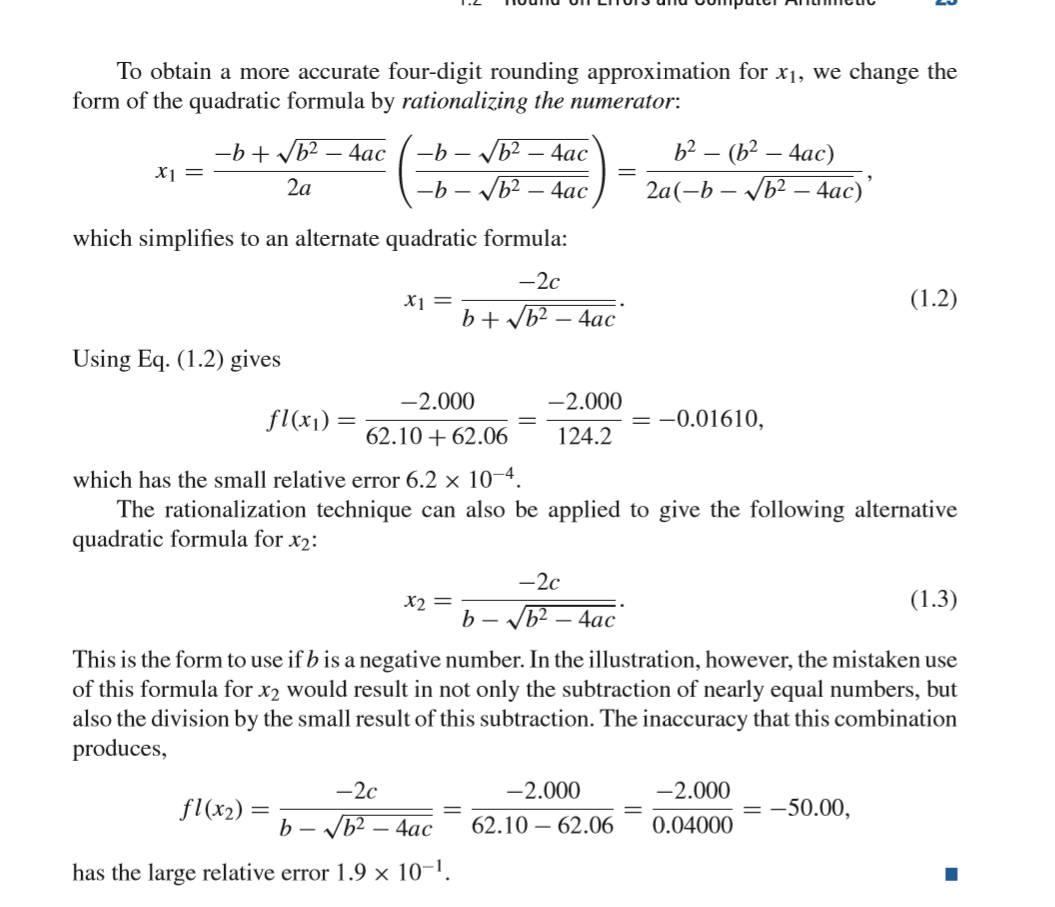Solved Repeat Exercise 13 Using Four Digit Chopping 