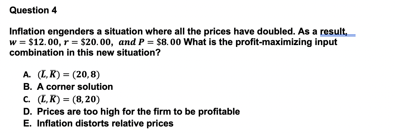 Solved Questions 3 and 4 refer to a profit-maximizing | Chegg.com