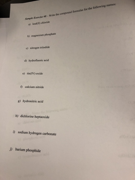 Solved Exercise H3 Name the following compounds: a) NO b) | Chegg.com