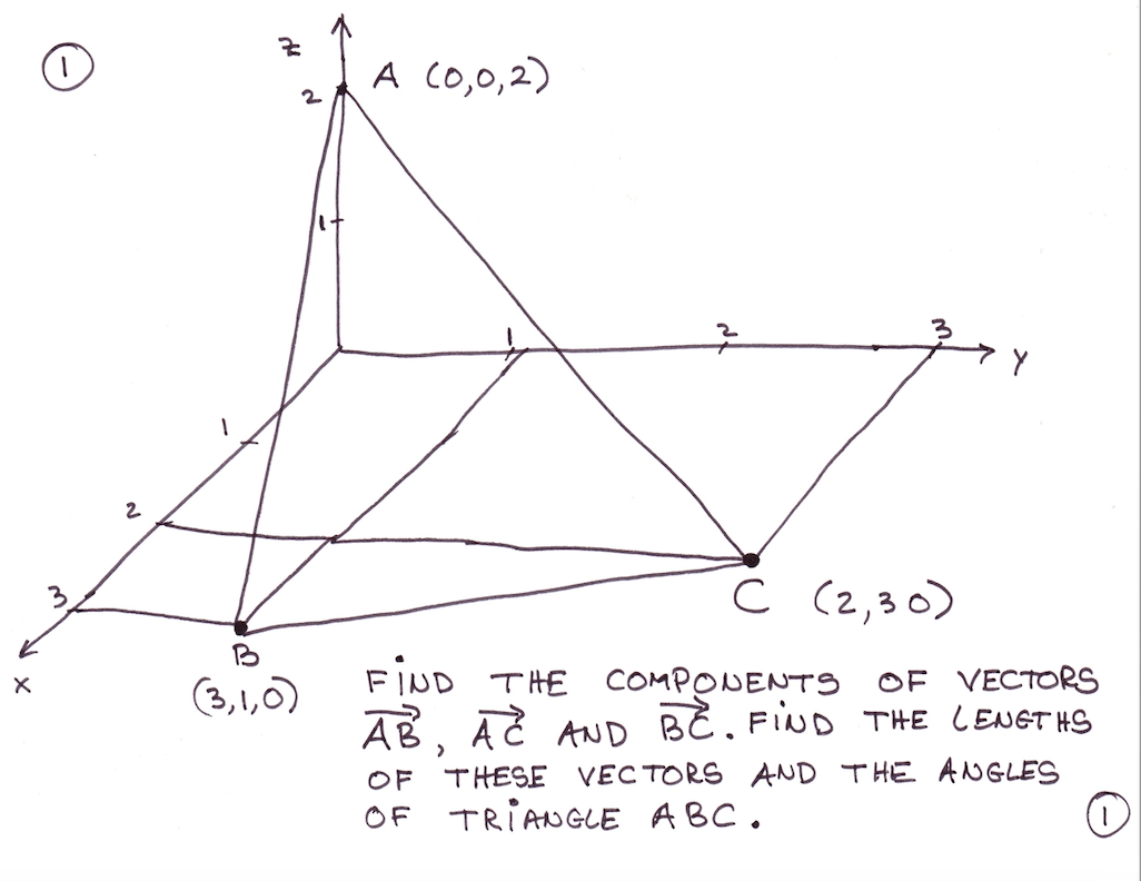 Solved FIND THE COMPONENTS OF VECTORS AB,AC AND BC. FIND THE | Chegg.com
