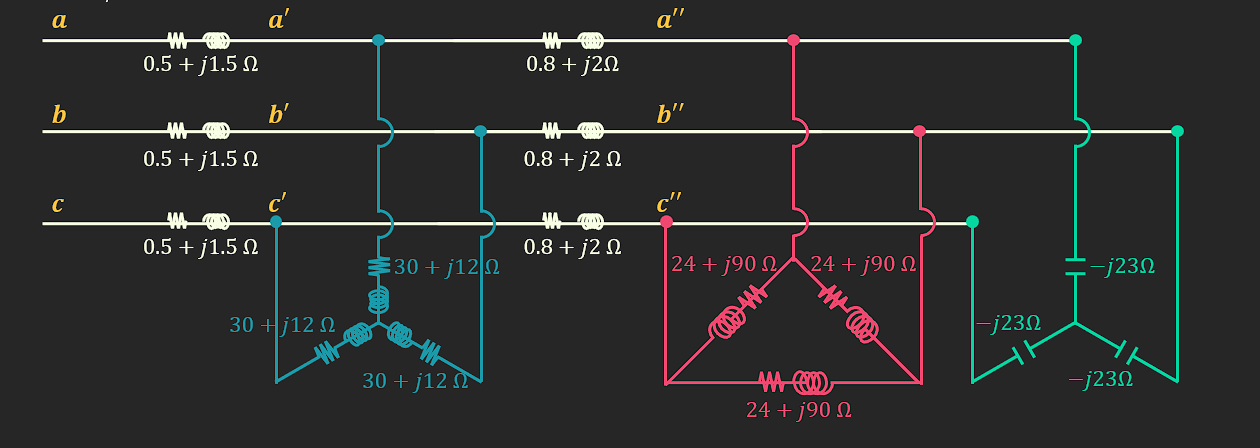 Solved A 380v line-to-line balanced 3-phase supply is | Chegg.com
