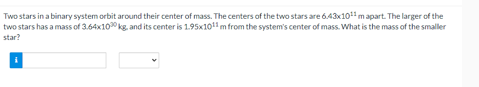 Solved Two stars in a binary system orbit around their | Chegg.com