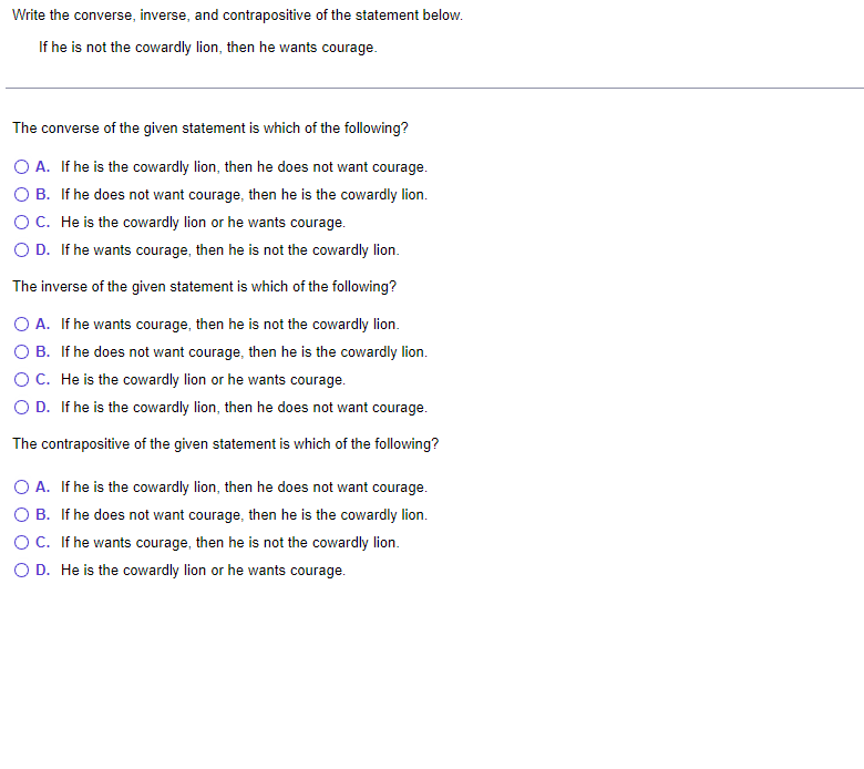 Solved Write the converse, inverse, and contrapositive of | Chegg.com