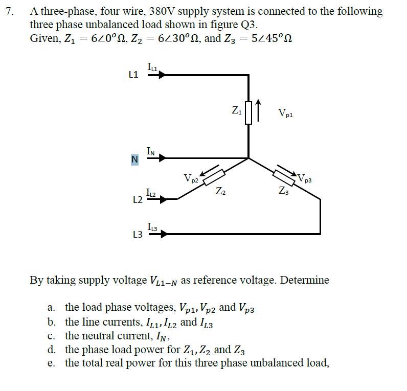 Solved A three-phase, four wire, 380 V supply system is | Chegg.com