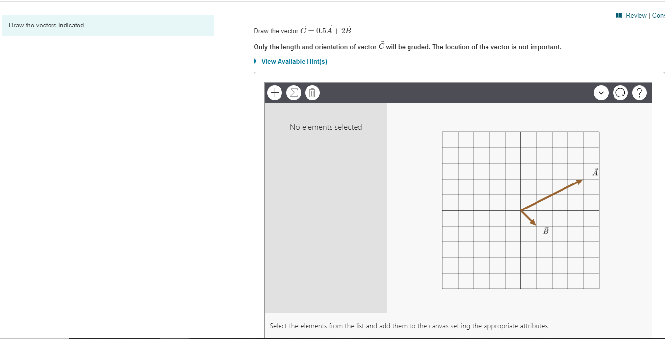 Solved Adding Scalar Multiples of Vectors Graphically Review | Chegg.com