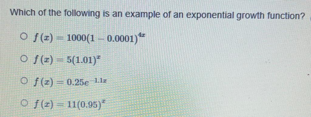 Solved Which of the following is an example of an | Chegg.com