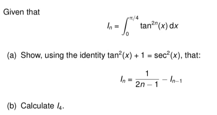 Solved Show, using the identity tan2(x) + 1 = sec(x), | Chegg.com