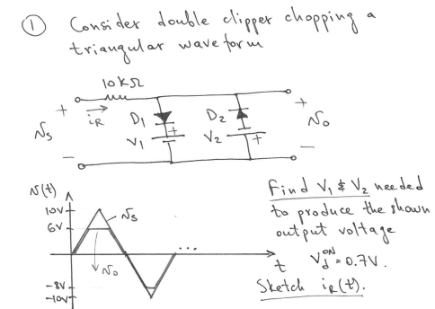Solved (1) Consider double clipper chopping a triangular | Chegg.com