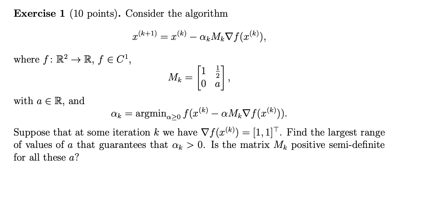 Exercise 1 (10 points). Consider the algorithm | Chegg.com