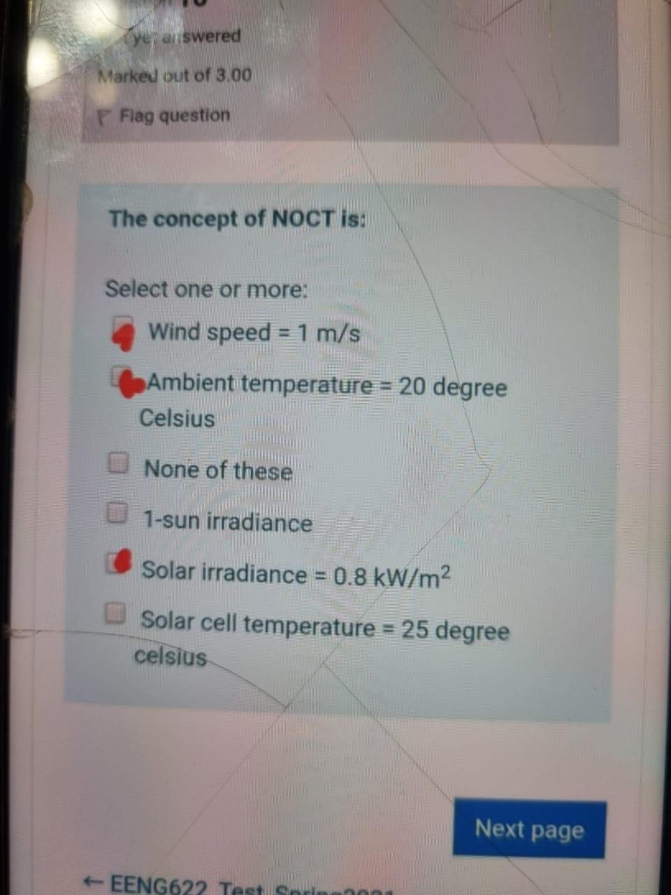 Solved The concept of NOCT is: Select one or more: Wind | Chegg.com