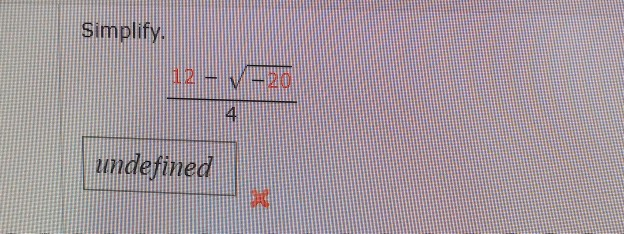 Solved Simplify 12- V=20 undefined | Chegg.com