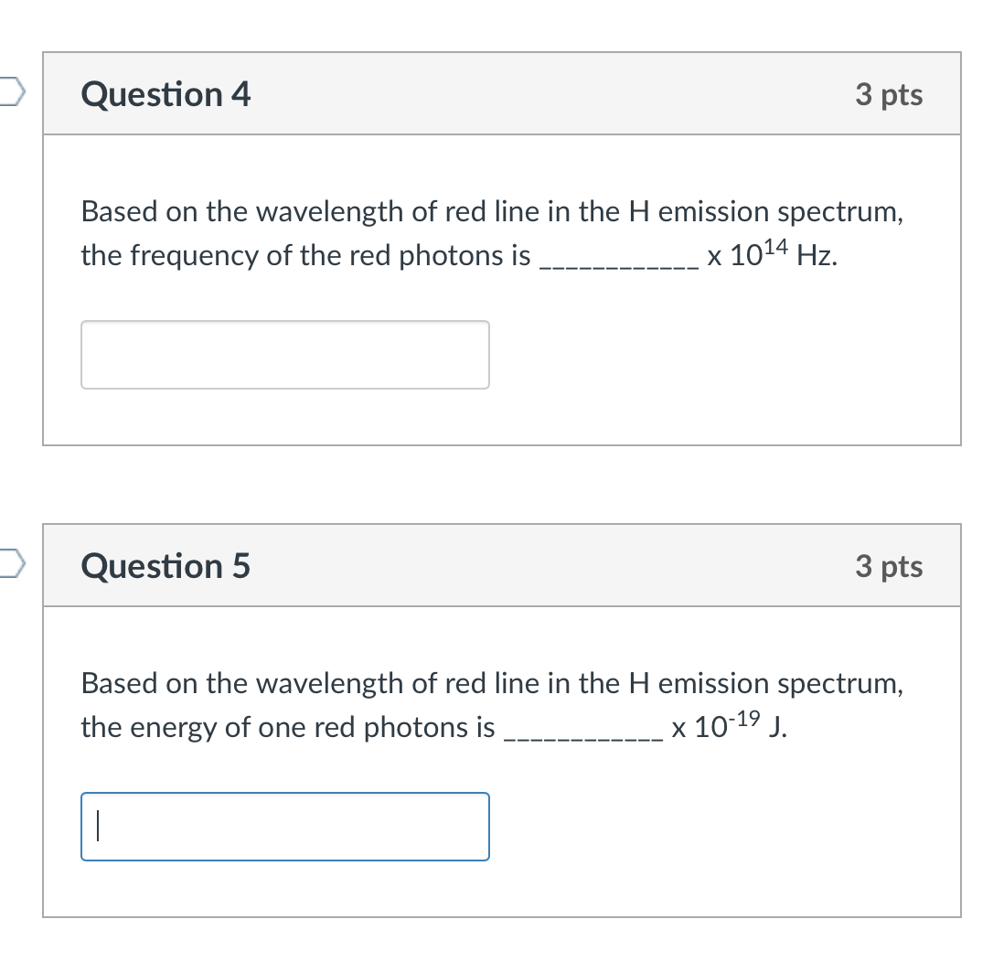 Solved Based on the wavelength of red line in the H emission | Chegg.com
